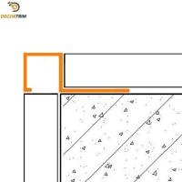 China 2500x11mm Aluminum Alloy Tile Trim Box Shape Ceramic Edge Profile Anodized Silver for sale