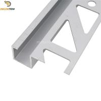 China 2500x11mm Aluminum Alloy Tile Trim Box Shape Ceramic Edge Profile Anodized Silver for sale