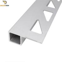 China Anodizing Matt Silver 10mm Box Tile Trim For Tile Corner Decoration for sale