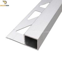 China Anodizing Matt Silver 10mm Box Tile Trim For Tile Corner Decoration for sale