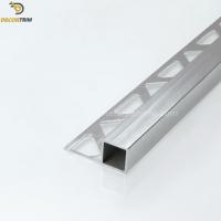 China Square Closed Shape Aluminium Tile Trim Silver 2.5 Meters Length for sale