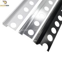 China Aluminum Tile Edge Trim 10x10mm Square Matt Satin 2.5m for Tile Edging Protection for sale