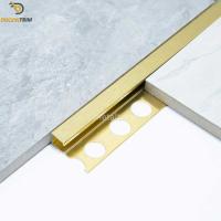 China Decorative Aluminium Tile Trim Square Box Section Edge 9.5mm Height for sale