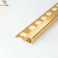 China Decorative Aluminium Tile Trim Square Box Section Edge 9.5mm Height for sale