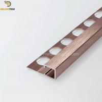 China Aluminum 10mm Square Edge Tile Trim 2.5m for Tile Edging Protection for sale