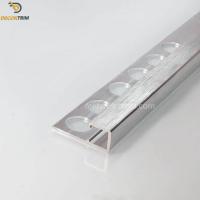 China Aluminum 10mm Square Edge Tile Trim 2.5m for Tile Edging Protection for sale