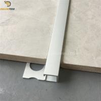 China Anodized Matt Silver Aluminum Tile Trim 9.5mm Square Edge Decorative Edging Strip 2.5m for sale