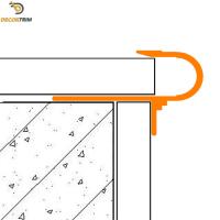China Aluminum Stair Nosing Matt Silver Bullnose Edge Trim 2.5m for Step Protection for sale