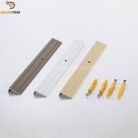 China Aluminum 6063 T5 L Shape Stair Nosing Trim 25x10mm Matt Gold 2.5m for sale