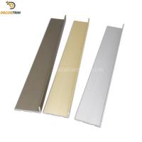 China Aluminum 6063 T5 L Shape Stair Nosing Trim 25x10mm Matt Gold 2.5m for sale