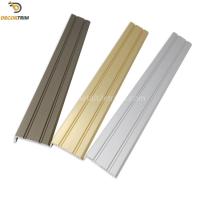 China Aluminum 6063 T5 L Shape Stair Nosing Trim 25x10mm Matt Gold 2.5m for sale