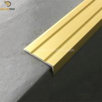 China Aluminum Stair Nosing Tile Trim Anodized Matt Gold 25mm x 10mm L Shape 2.5m for sale