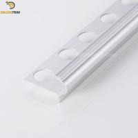 China F Shape 9mm Tile Edge Trim For Steps High Glossy Silver Color for sale