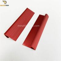 China Fluted Vinyl To Carpet Transition Strip Shiny Red Decorative for sale