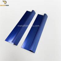 China Heavy Duty Aluminum Carpet Transition Strip Anodized Shiny Blue 3000mm for sale