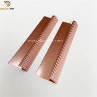 China Aluminum Fluted Carpet Transition Strip Shiny Rose Red 8.4mm x 3000mm for sale
