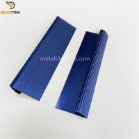 China Heavy Duty Aluminum Carpet Transition Strip Anodized Shiny Blue 3000mm for sale