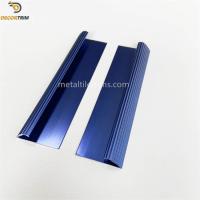 China Heavy Duty Aluminum Carpet Transition Strip Anodized Shiny Blue 3000mm for sale