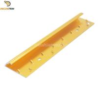 China 8.4mm Aluminum Naplock Transition Strip Tile to Carpet Shiny Gold 3m for sale
