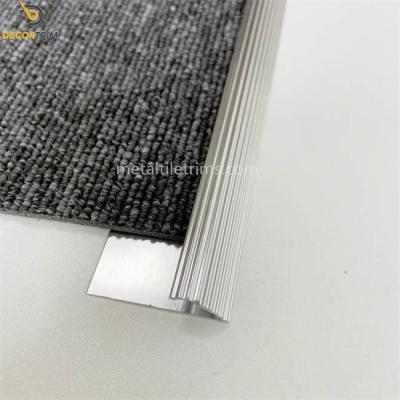 China Aluminum 6063 Curved Edge Carpet to Vinyl Transition Strip 27.2mm Width 3m Length for sale