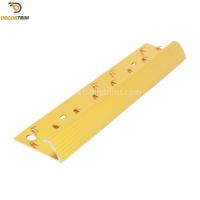 China 8.4mm Aluminum Naplock Transition Strip Tile to Carpet Shiny Gold 3m for sale