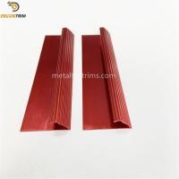China Fluted Vinyl To Carpet Transition Strip Shiny Red Decorative for sale