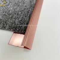 China Aluminum Fluted Carpet Transition Strip Shiny Rose Red 8.4mm x 3000mm for sale