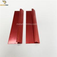 China Fluted Vinyl To Carpet Transition Strip Shiny Red Decorative for sale