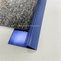 China Heavy Duty Aluminum Carpet Transition Strip Anodized Shiny Blue 3000mm for sale
