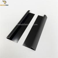 China Decorative Aluminum Transition Strips For Carpet Shiny Black Fluted for sale