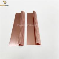 China Aluminum Fluted Carpet Transition Strip Shiny Rose Red 8.4mm x 3000mm for sale