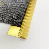 China Fluted Edge Curved Carpet Transition Strip Aluminum Alloy 6063 Material for sale