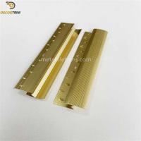 China 8.5mm Zig Zag Carpet Strip Anodized Shiny Gold Aluminum Floor Trim 3m for sale