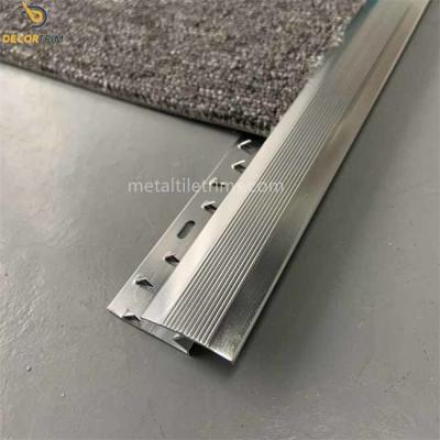 China Z Bar Flooring To Carpet Transition Strip Shiny Silver With Nails for sale