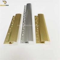 China Z Shape Carpet Transition Strip Shiny Gold Aluminum 27.2mm Width 3m Length for sale