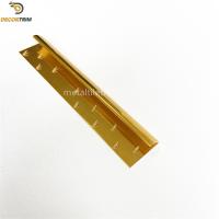China Aluminum Carpet Transition Strip 9mm Height High Gloss Gold 3000mm Length OEM for sale