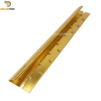 China Aluminum Carpet Transition Strip 9mm Height High Gloss Gold 3000mm Length OEM for sale