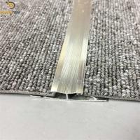 China Aluminum Carpet Edging Strip 7mm Silver Alloy 6063 T5 Floor Trim 3m for sale