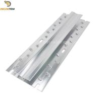 China Self Adhesive Aluminum Carpet Transition Strip 27.2mm Shiny Silver with Grippers for sale