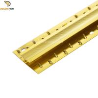 China Anodized Gold Carpet Transition Strip 0.8mm Thickness With Naplock for sale
