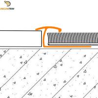 China 7.3mm Depth Carpet Transition Strip Trim For Joining Tile Stone Laminate for sale