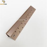 China Aluminum Carpet Edge Strip 38mm Shiny Coffee 3000mm with Gripper Fitting for sale
