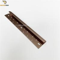 China Aluminum Carpet Edge Strip 38mm Shiny Coffee 3000mm with Gripper Fitting for sale