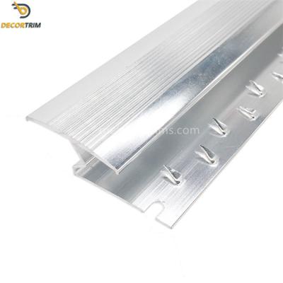 China Aluminum Z Section Floor to Carpet Transition Strip 0.9mm Thickness 3m Length Shiny Silver for sale