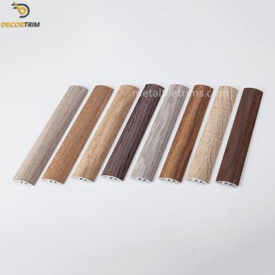 China Aluminum Floor Transition Strip Wood Grain 2500mm Length Screw Fix YJ-145B for sale