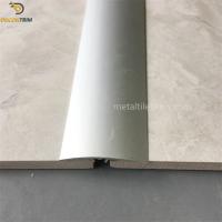China Anodized Matt Silver Aluminum Floor Transition Strip Same Height 40.5mm Width 2500mm for sale