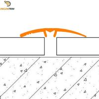 China Matt Satin Threshold Floor Transition Strip 40.5mm Width OEM for sale
