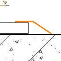 China 2500mm Floor Edging Trim , Same Height Floor Joining Strips Anodized Matt Silver for sale