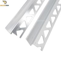 China 12mm Joining Flooring Edging Strip Polished Silver Smooth Sloped Edge for sale