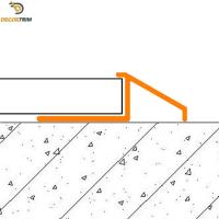 China Slope Edge Floor Transition Strip Reducer Chrome Silver Color for sale